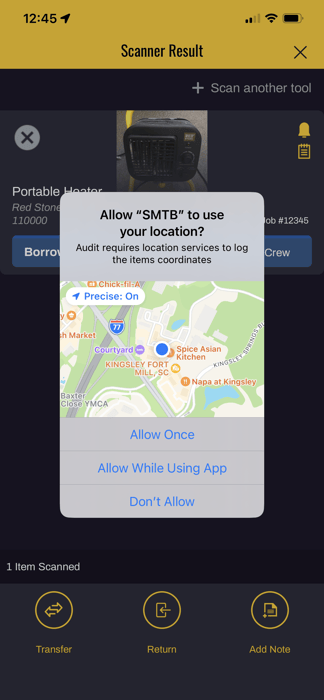 GPS Scan Location