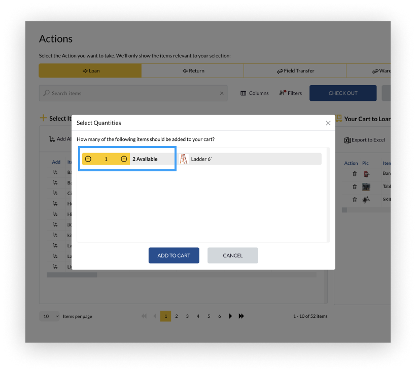 Loan, Borrow, Transfer, and Return Items