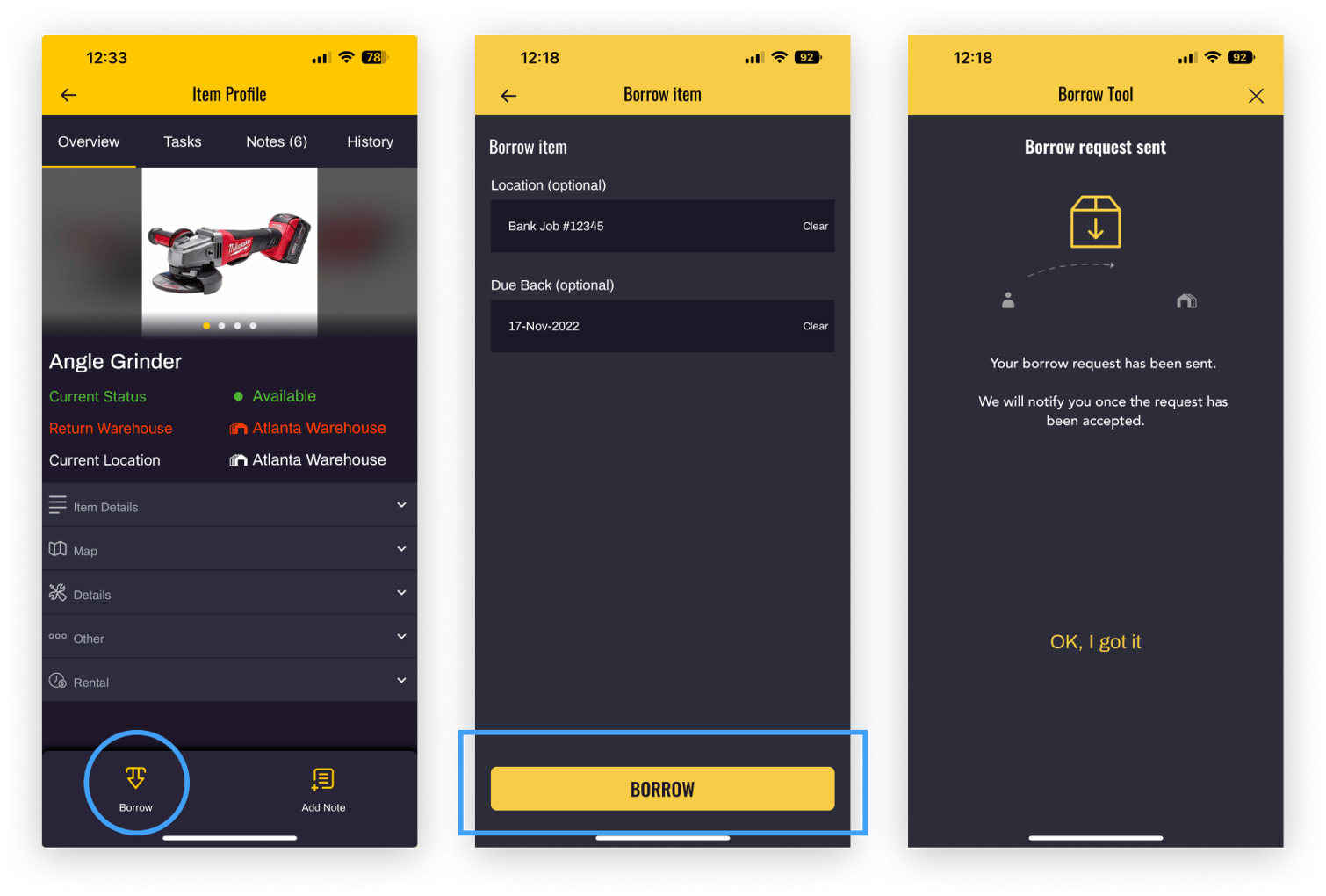 Loan, Borrow, Transfer, and Return Items
