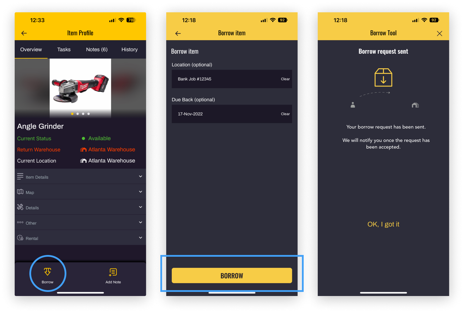 Loan, Borrow, Transfer, and Return Items
