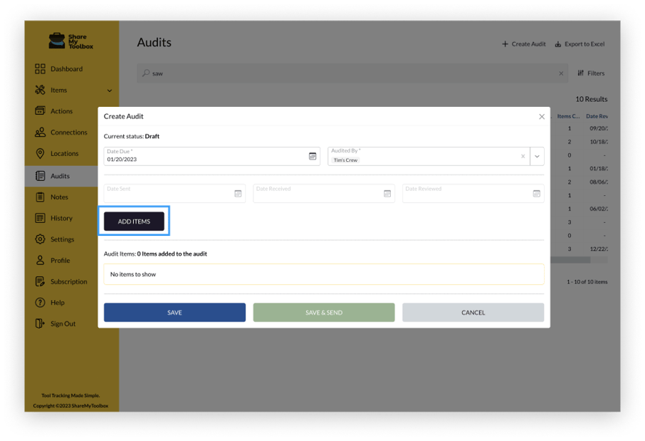 Creating, Receiving, and Conducting an Audit