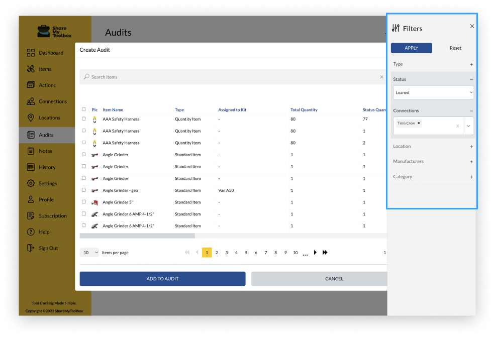 Creating, Receiving, and Conducting an Audit