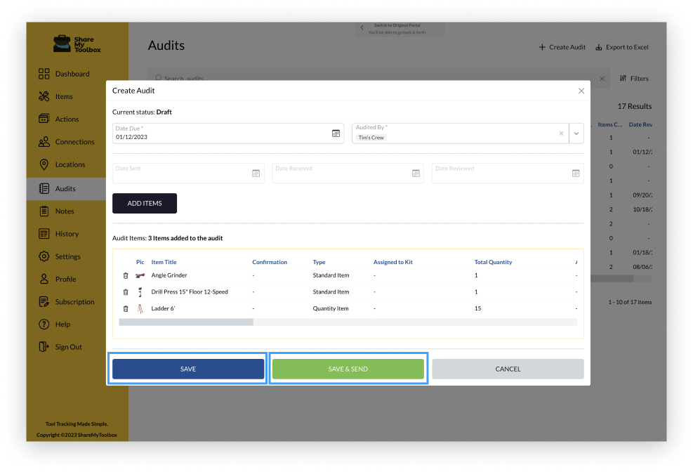 Creating, Receiving, and Conducting an Audit