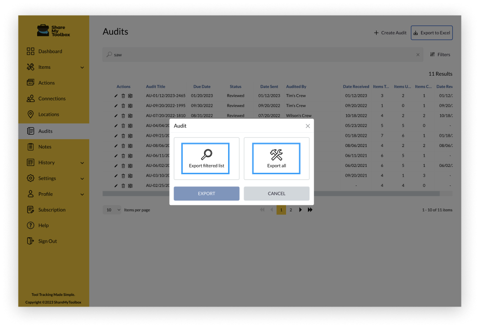 Creating, Receiving, and Conducting an Audit
