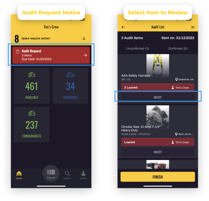 Creating, Receiving, and Conducting an Audit