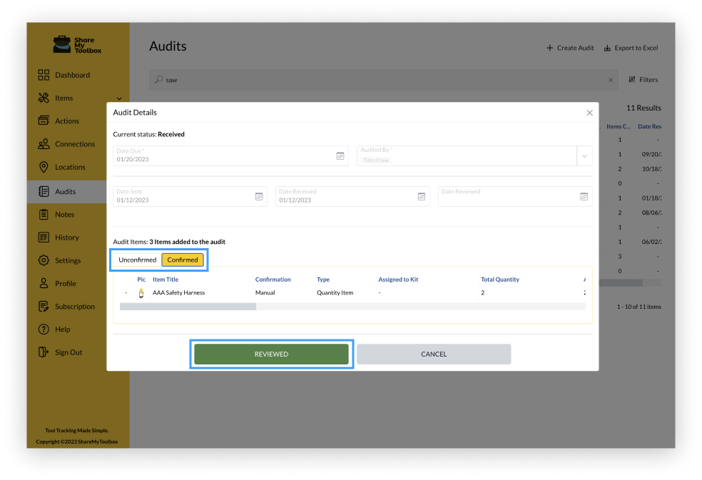 Creating, Receiving, and Conducting an Audit
