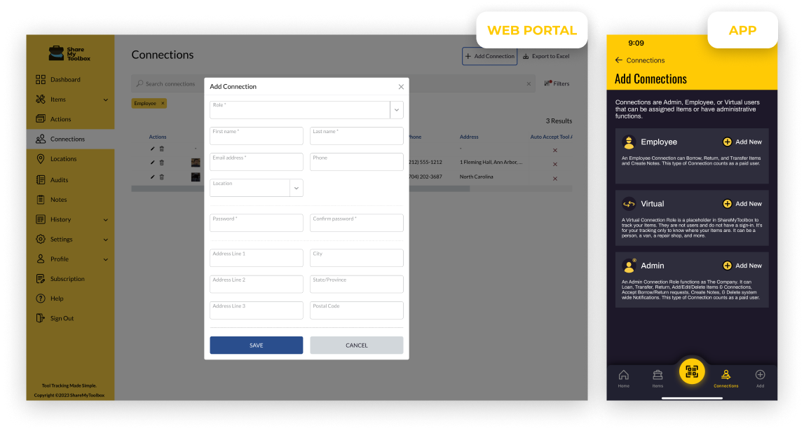 Add, Edit, Delete Connections