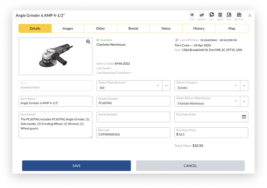 Adding and Editing Items