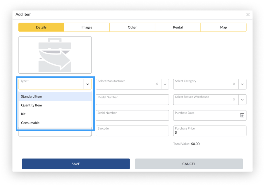 Adding and Editing Items