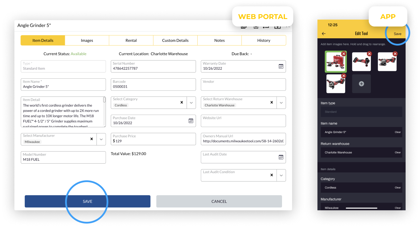 Adding and Editing Items