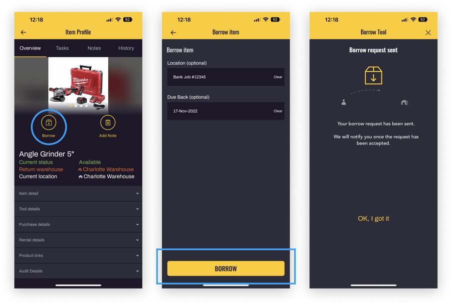 Loan, Borrow, Transfer, and Return Items
